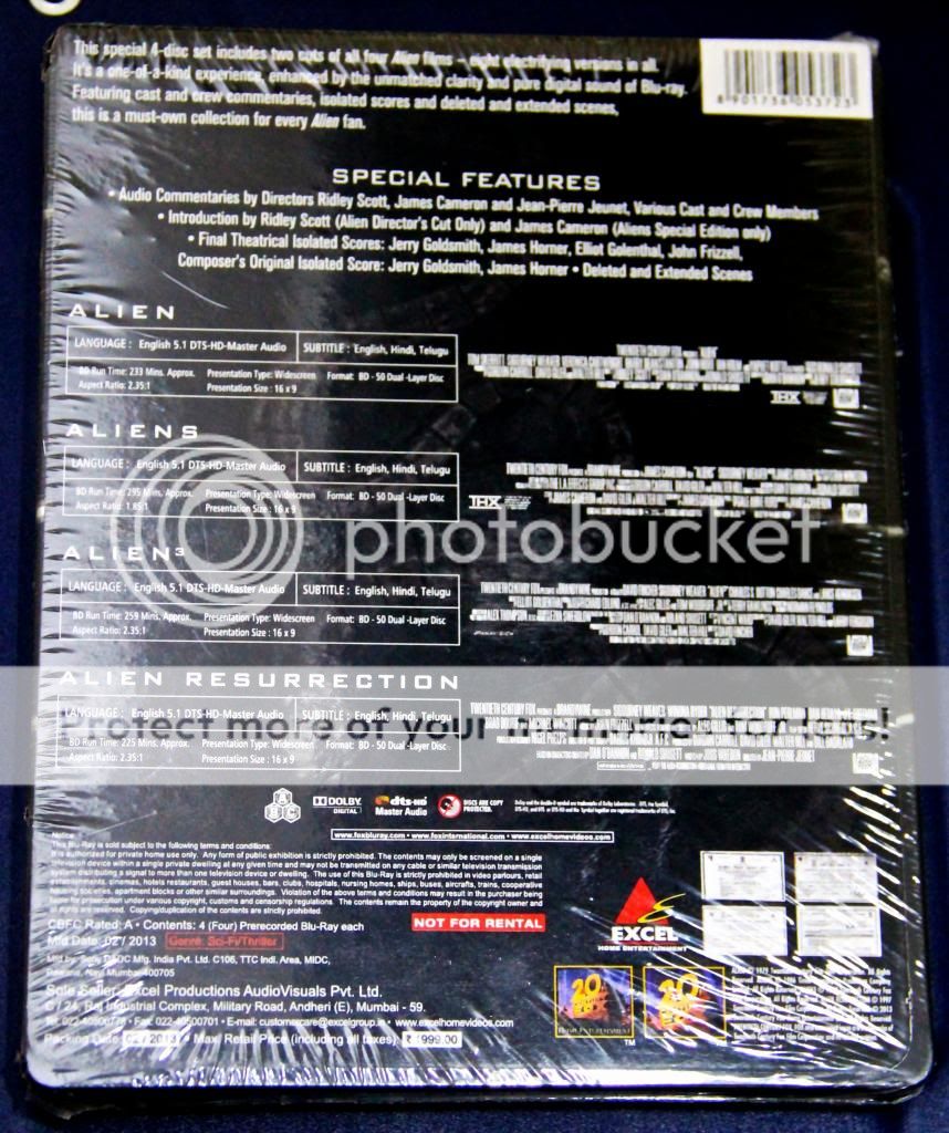 Alien Anthology (Blu-ray SteelBook) [India] | Hi-Def Ninja - Pop ...