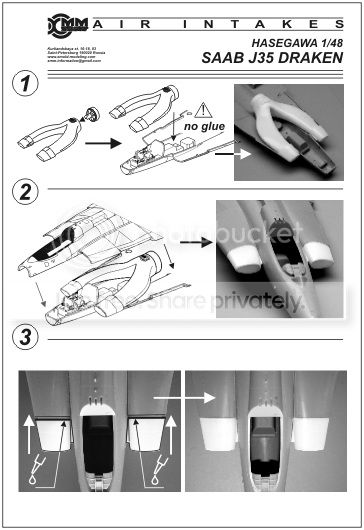 1/48 - Saab J-35 Draken resin seamless air intakes by XMM - The ...