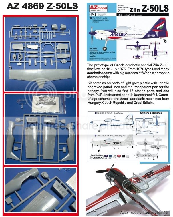 1/48 - Zlín Z-50LS/L by AZmodel (ltd. ed. re-release) - released ...